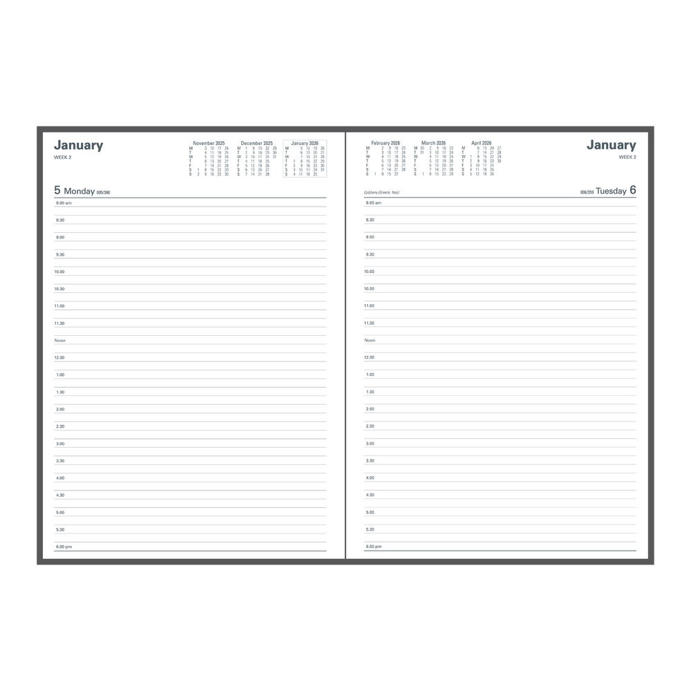 Collins - Financial Year 2025-2026 Diary/Planner, Day to Page, A4 Hard ...