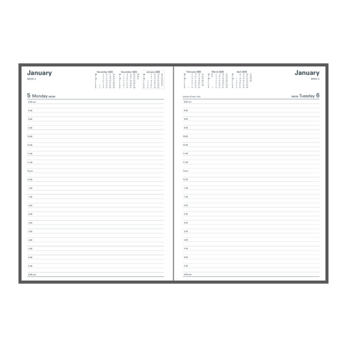 Collins - Financial Year 2025-2026 Diary/Planner, Day to Page, A4 Hard ...