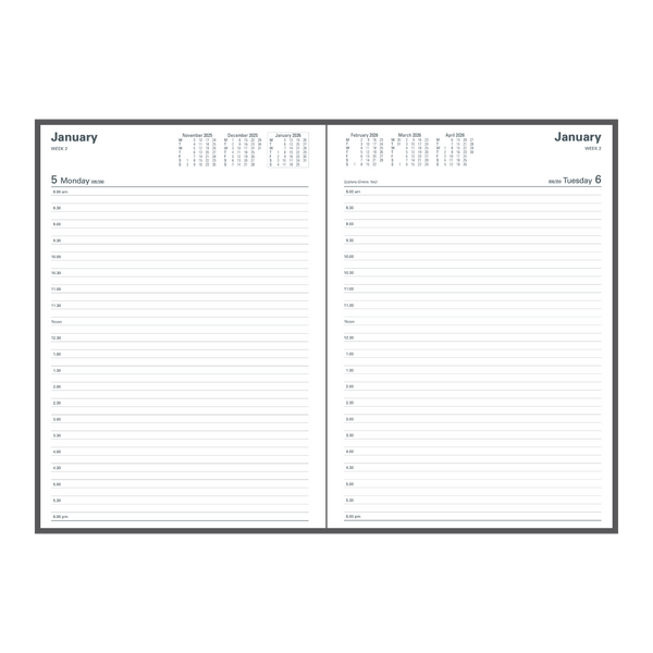 Collins - Financial Year 2025-2026 Diary/Planner, Day to Page, A4 Hard ...