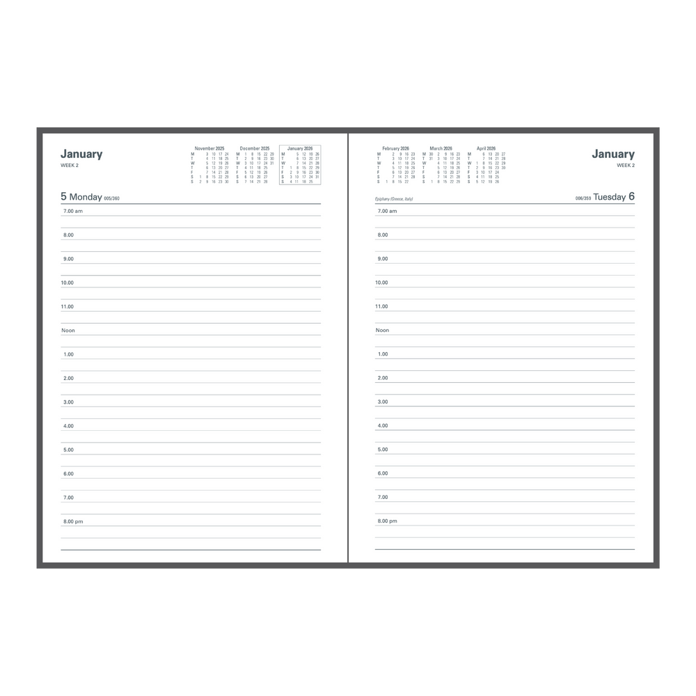 Collins - Financial Year 2025-2026 Diary/Planner, Day to Page, A5 Hard ...
