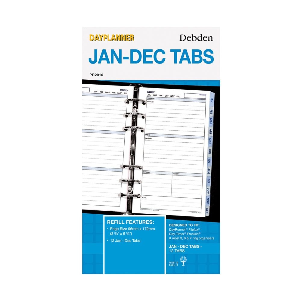 Debden DayPlanner - Personal Size - Refills Jan - Dec Tabs – Collins Debden