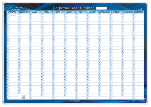 Collins Writeraze Wall Planner - Perpetual year planner (700 x 1000mm ...