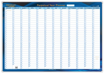 Collins Writeraze Wall Planner - QC Perpetual year planner — Collins Debden