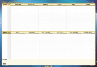 Collins Writeraze Wall Planner - Staff Leave Planner (700 x 1000mm ...