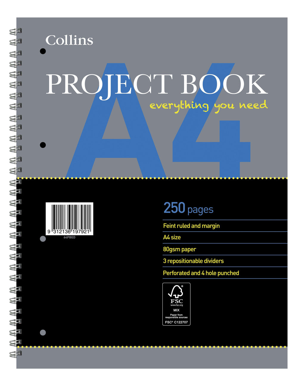Collins Ruled Project Book, Size A4 – Collins Debden