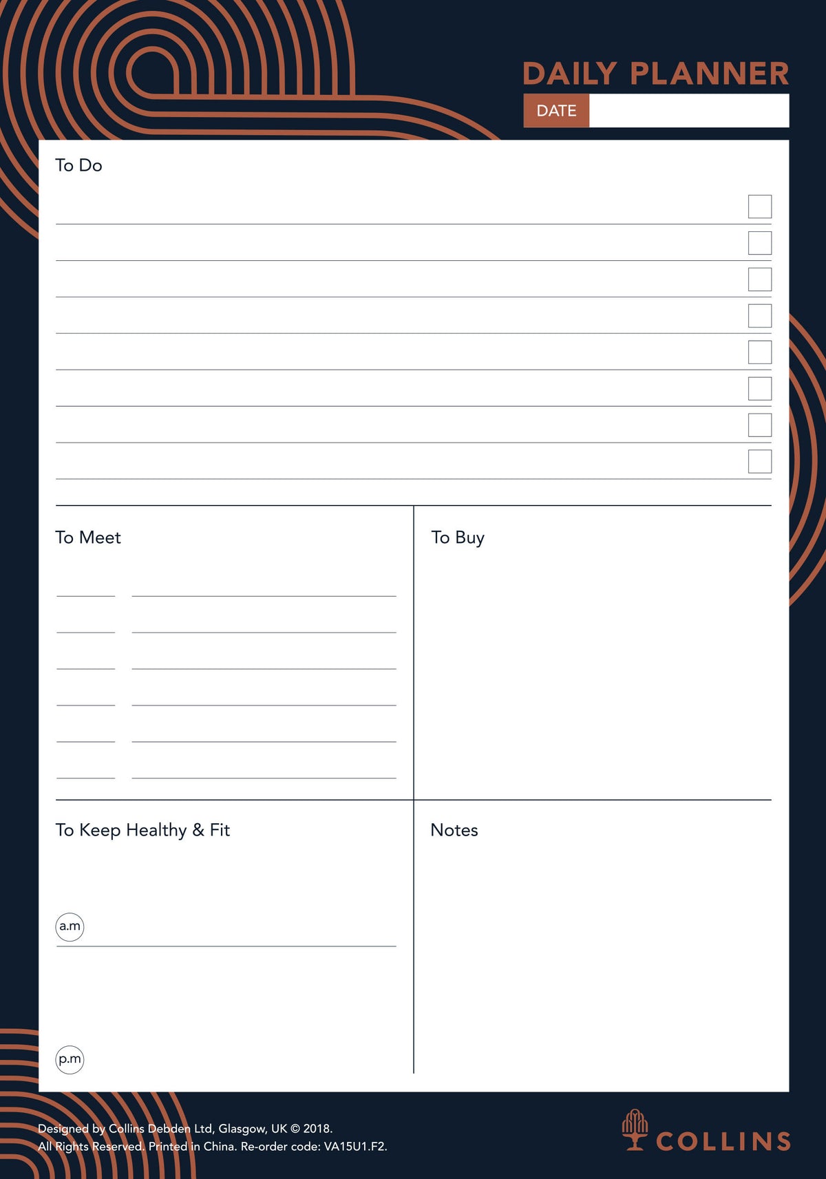 Collins Vanguard Daily Pad, Size A5 — Collins Debden