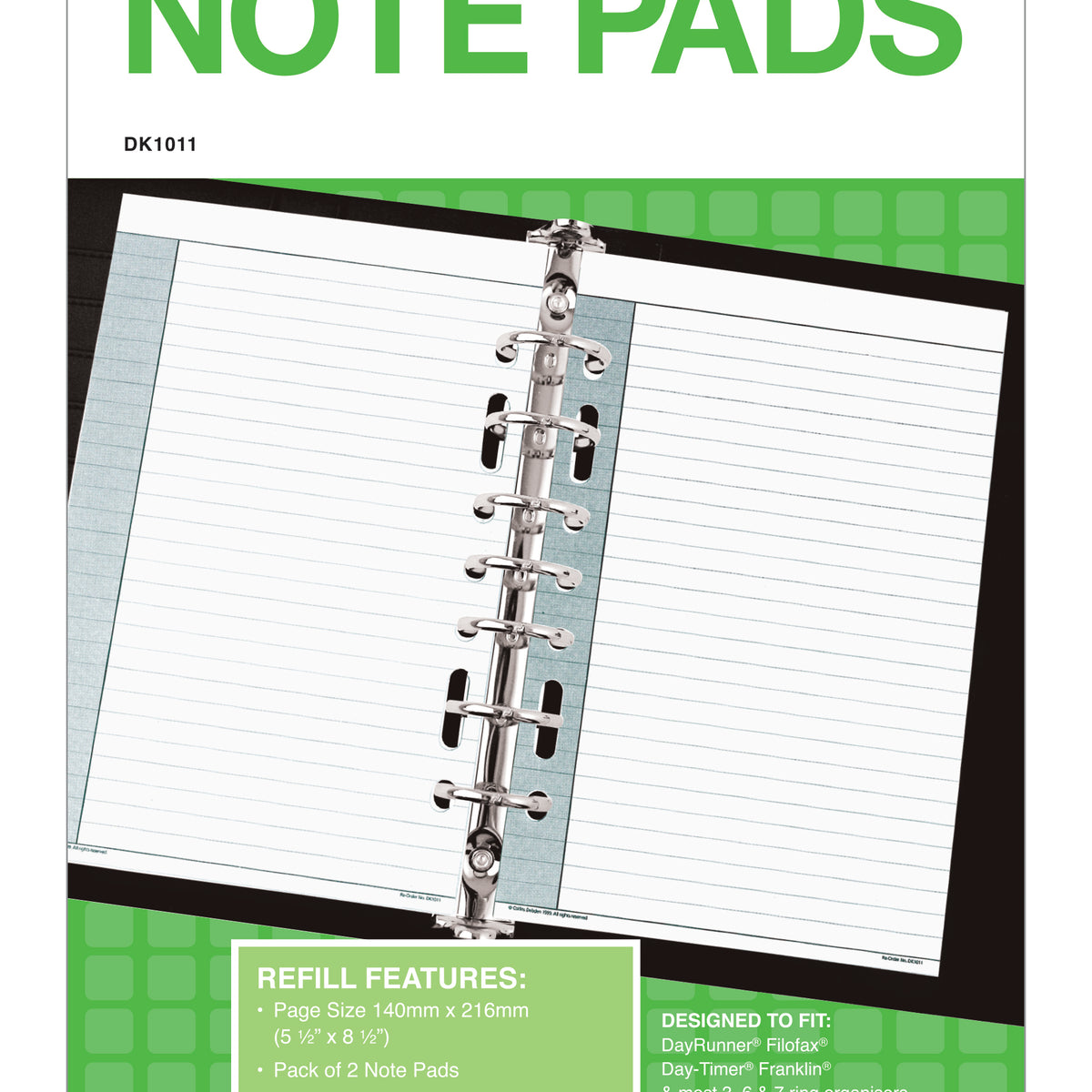 DayPlanner Refill Note Pad (2 Pack), Size Desk — Collins Debden
