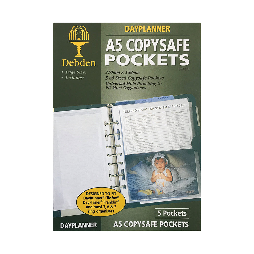 Collins DayPlanner Copysafe Pockets, Size Desk – Collins Debden